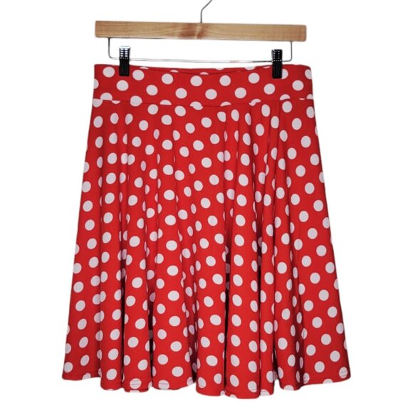 Urban Coco | Skirts | Urban Coco Red White Polka Dots Stretchy Flared ...